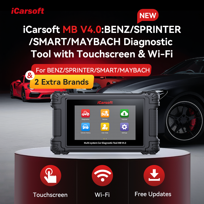 iCarsoft MB V4.0 Diagnostic Tool [For Mecedes Benz+ 2 Extra Brands]